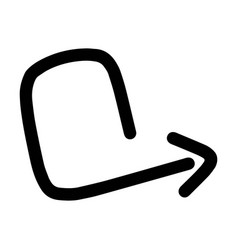 Right arrow symbol icon for web and application Vector Image