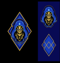 Blue assassin shadow Royalty Free Vector Image