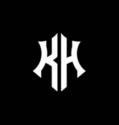 Hk monogram logo with diamond shape and ring Vector Image