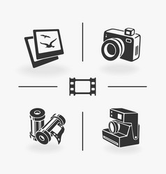 Camera icons set Royalty Free Vector Image - VectorStock