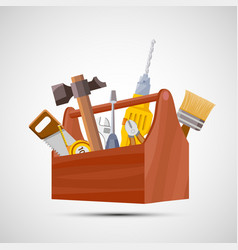 Tools box isolated Royalty Free Vector Image - VectorStock