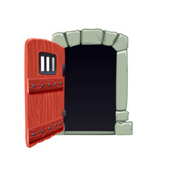 Cartoon fairytale door composition Royalty Free Vector Image