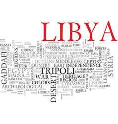 Libya word cloud concept Royalty Free Vector Image