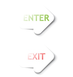 Enter exit arrows Royalty Free Vector Image - VectorStock