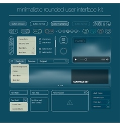 Modern user interface screen template kit Vector Image