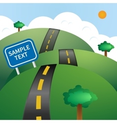 Spring theme landscape 3 Royalty Free Vector Image