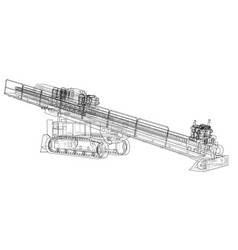 Horizontal directional drilling machine Royalty Free Vector