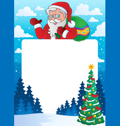 Frame with santa claus theme 3 Royalty Free Vector Image