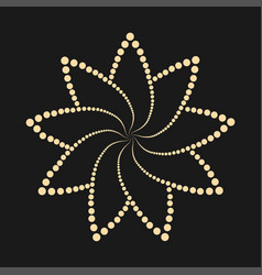 Abstract dotted flower shape design element Vector Image