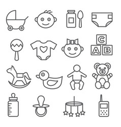Baby icons Royalty Free Vector Image - VectorStock