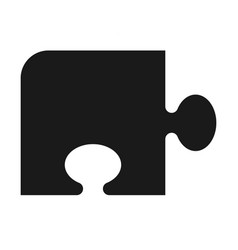 Flat puzzle plugin icon Royalty Free Vector Image