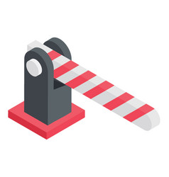 Parking car barrier gate set Royalty Free Vector Image