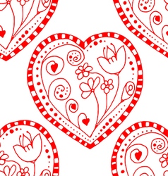 Seamless pattern hearts Royalty Free Vector Image