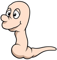 Happy worm Royalty Free Vector Image - VectorStock