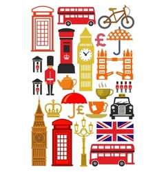 England traditional symbols Royalty Free Vector Image