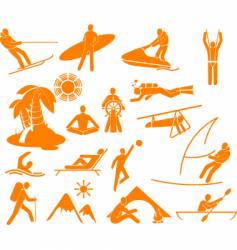 Types rest and vacation Royalty Free Vector Image