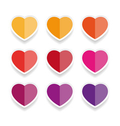 Red hearts set Royalty Free Vector Image - VectorStock