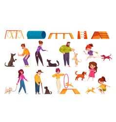 Running cartoon dog animation sprite sheet Vector Image