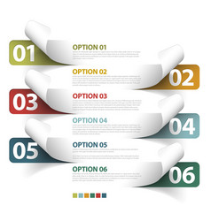 Set of colorful sample option stickers Royalty Free Vector