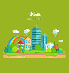 Wild nature concept in flat design Royalty Free Vector Image