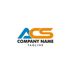 Initial letter acs design logo Royalty Free Vector Image