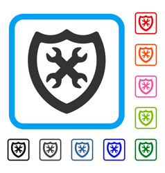 Security configuration framed icon Royalty Free Vector Image