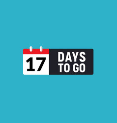 7 days to go last countdown icon seven day go Vector Image