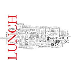 Lunch word cloud concept Royalty Free Vector Image