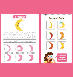 Learning shapes activity page - triangle Vector Image