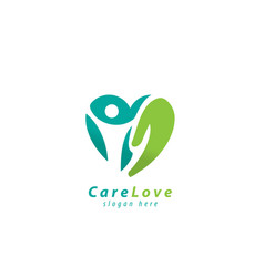 Caring logo design Royalty Free Vector Image - VectorStock