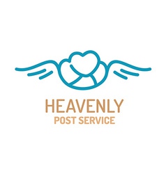Mail service logo design template Royalty Free Vector Image