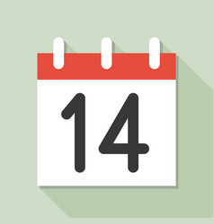 September Dates Flat Icon with Long Shadow Vector Image