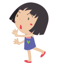 Simple child cartoon Royalty Free Vector Image