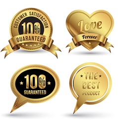 Free entry round isolated gold badge Royalty Free Vector