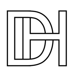 Logo sign dg gd icon sign interlaced letters d g Vector Image