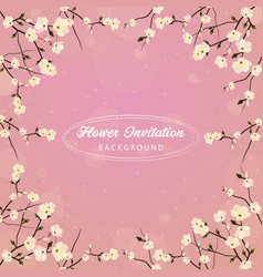 Wedding invitation floral logo template Royalty Free Vector