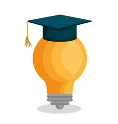 Bulb light education icon Royalty Free Vector Image