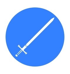 Two-handed sword icon black Single weapon icon Vector Image
