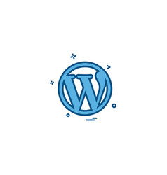Wordpress icon design Royalty Free Vector Image