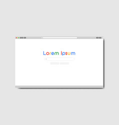 Old browser interface template isolated browser Vector Image