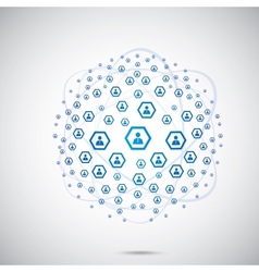 Human model connection Royalty Free Vector Image