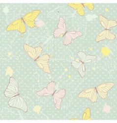 Seamless pattern with decorative butterflies Vector Image