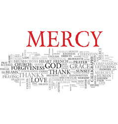 Mercy word cloud concept Royalty Free Vector Image