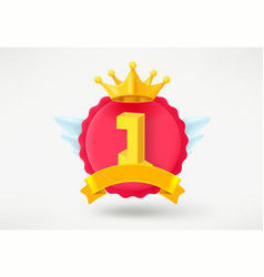 Medal badge rank Royalty Free Vector Image - VectorStock