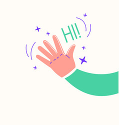 Hi five hand gesture Royalty Free Vector Image