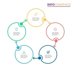 Light bulb infographic Idea chart with 5 steps Vector Image