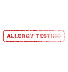 Allergy testing rubber stamp Royalty Free Vector Image