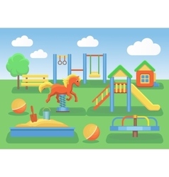 A playground slide background Royalty Free Vector Image
