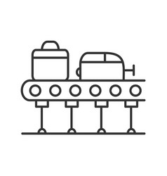 Baggage carousel semi flat rgb color tourist Vector Image