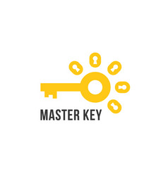 Master key icon isolated on white Royalty Free Vector Image